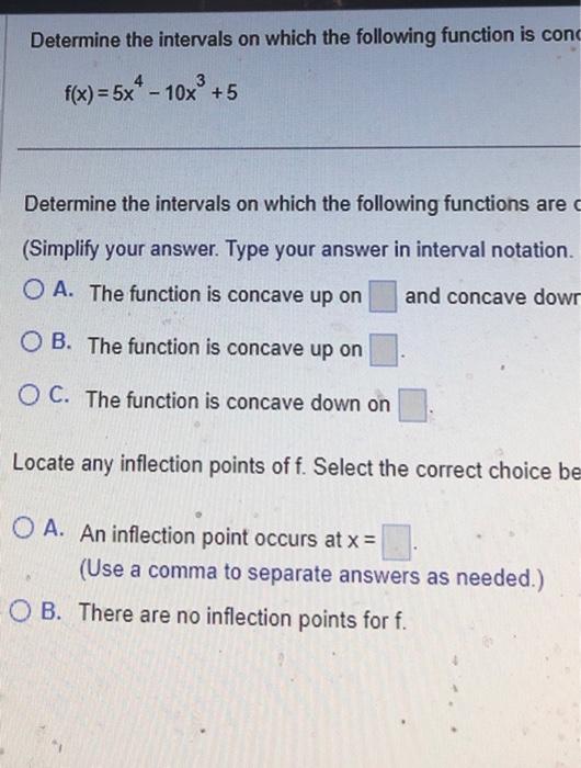 Solved determine intervals in which the following function | Chegg.com