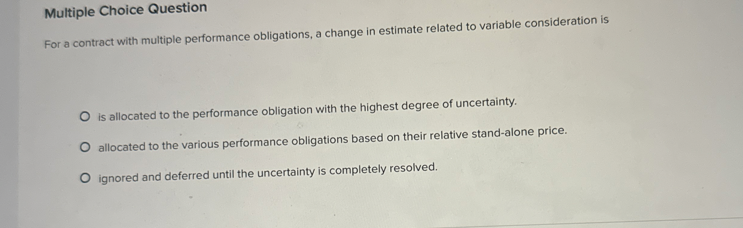 Solved Multiple Choice QuestionFor a contract with multiple | Chegg.com
