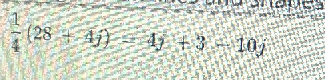 Solved 14(28+4j)=4j+3-10j | Chegg.com