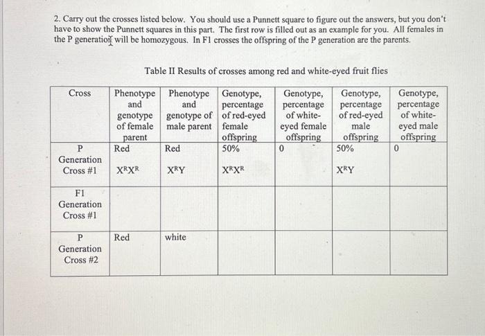Solved Carry out the crosses listed below. You should use a | Chegg.com