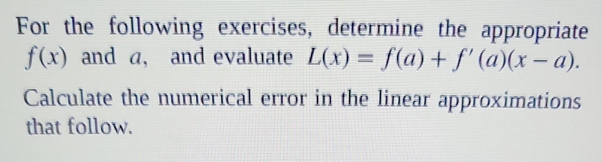 Solved For the following exercises, determine the | Chegg.com