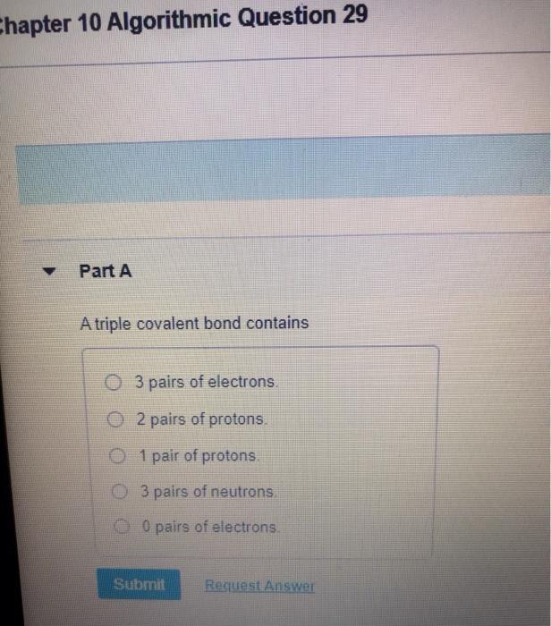 Solved Chapter 10 Algorithmic Question 29 Part A A triple | Chegg.com