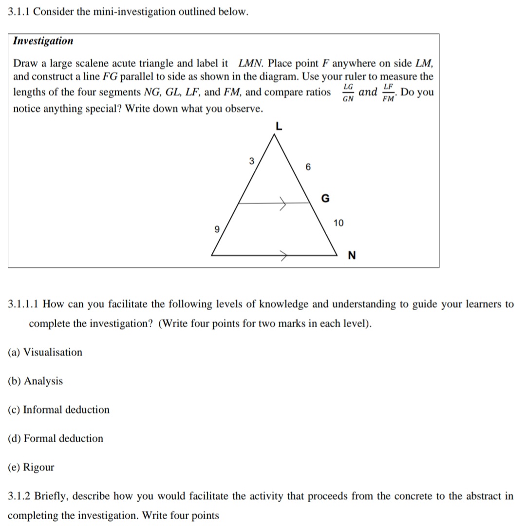 3.1.1 ﻿Consider the mini-investigation outlined | Chegg.com