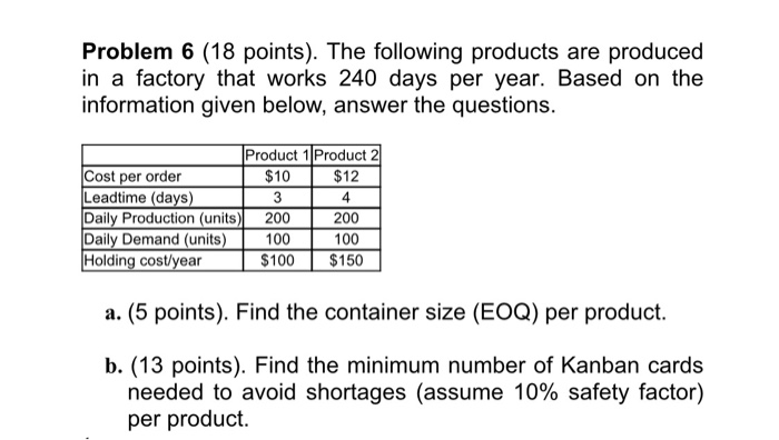 Solved Problem 6 (18 points). The following products are | Chegg.com