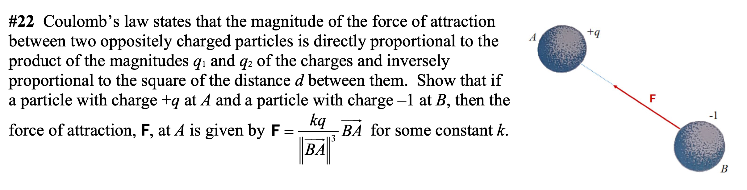 Solved #22 ﻿Coulomb's law states that the magnitude of the | Chegg.com