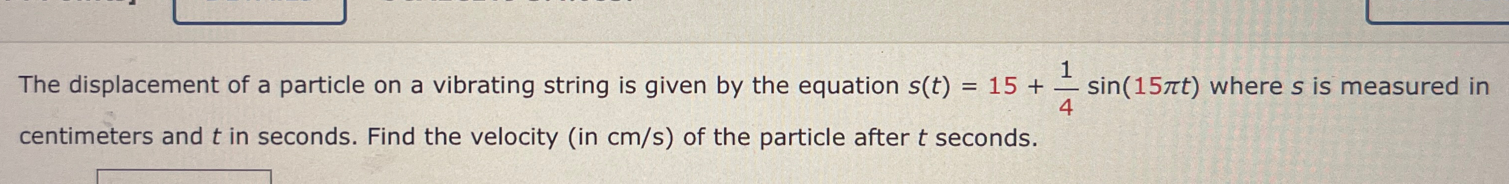Solved The displacement of a particle on a vibrating string | Chegg.com
