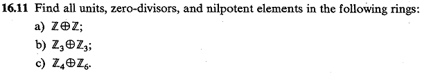 Solved Find all units, zero-divisors, and nilpotent elements | Chegg.com