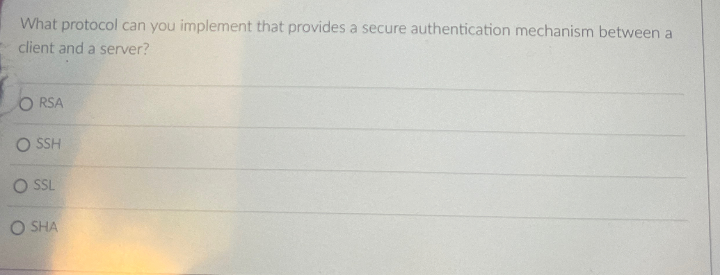 Solved What protocol can you implement that provides a | Chegg.com