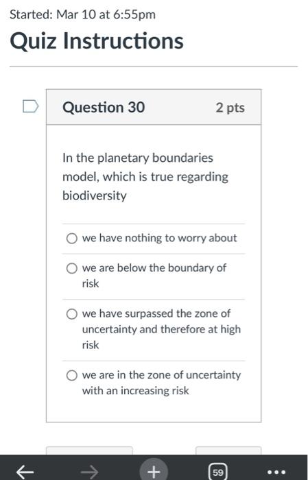 Solved In the planetary boundaries model, which is true | Chegg.com