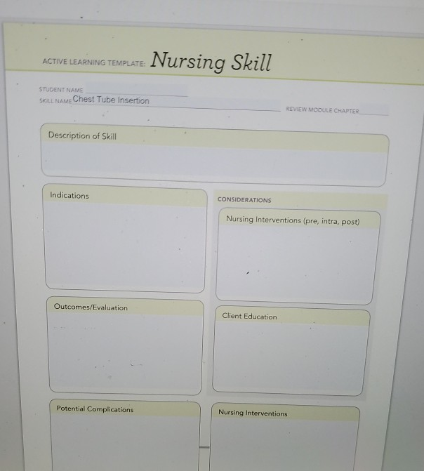 Solved ACTIVE LEARNING TEMPLATE: Therapeutic Procedure | Chegg.com