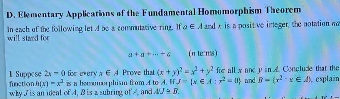 Solved D. Elementary Applications of the Fundamental | Chegg.com