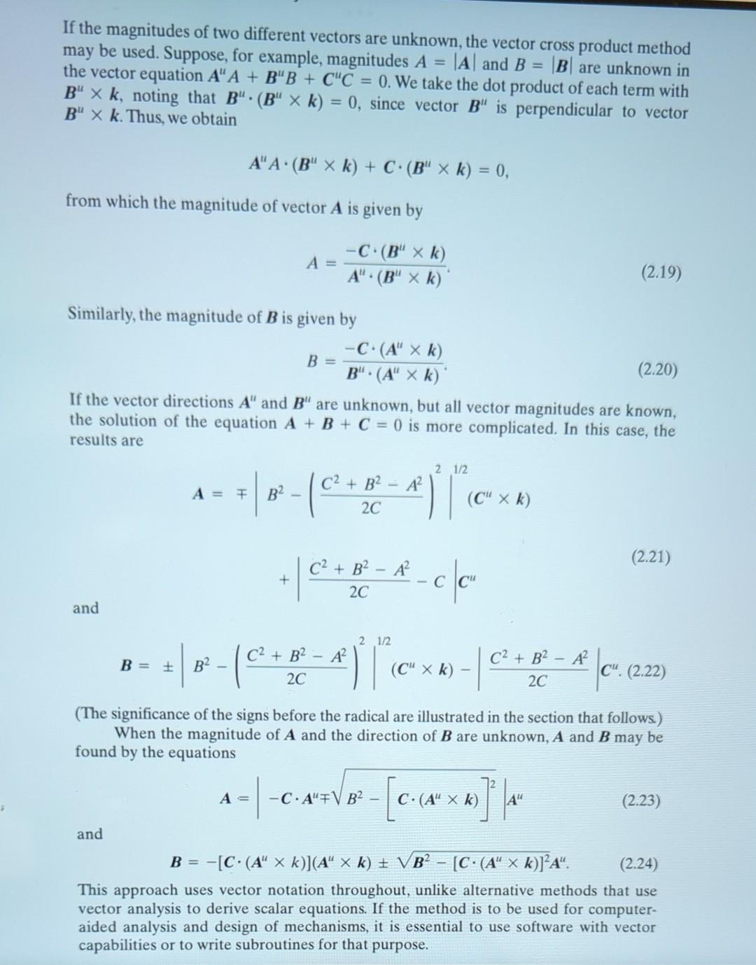 Solved solve for the magnitude of C if: 1). A+B+C=0 2). | Chegg.com