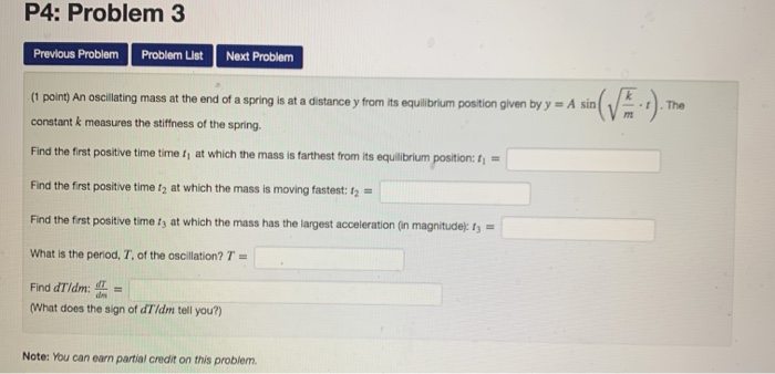 Solved P4: Problem 3 Previous Problem Problem List Next | Chegg.com