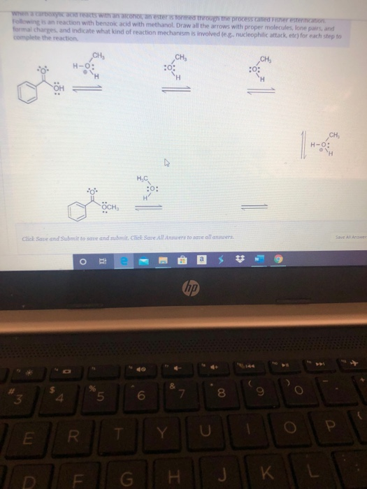 Solved We acts with an alcohol anester is formed through the | Chegg.com
