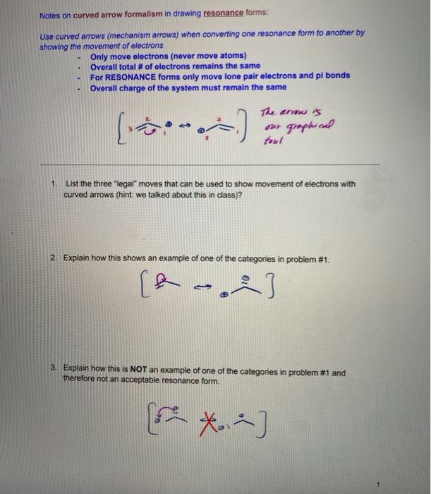 Solved Notes on curved arrow formalism in drawing | Chegg.com