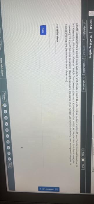 Solved III RETAJE | 21 of 90 questions Highlight Strikeout | Chegg.com