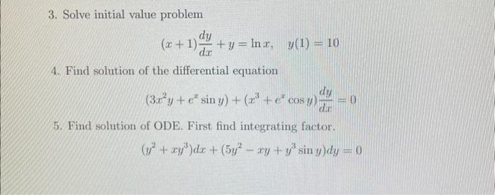 Solved 3. Solve initial value problem | Chegg.com