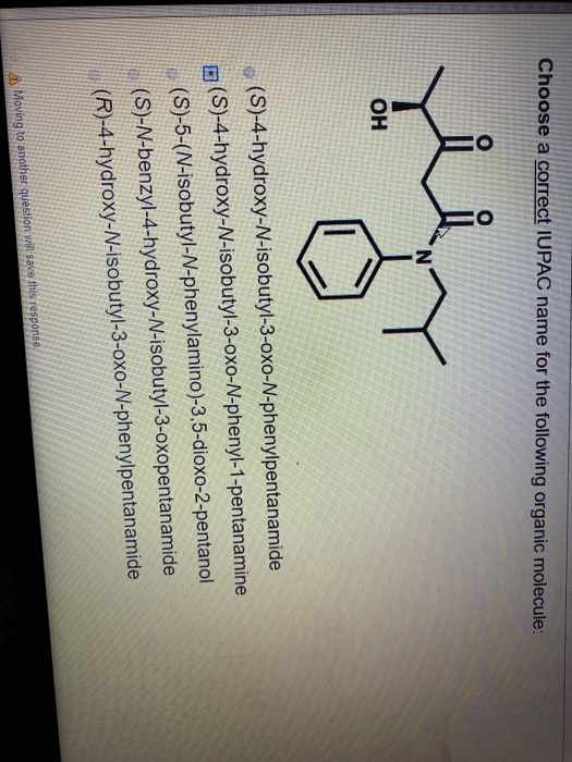 Solved Choose a correct IUPAC name for the following organic | Chegg.com