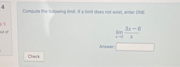 Solved Compute the following limit. If a limit does not | Chegg.com