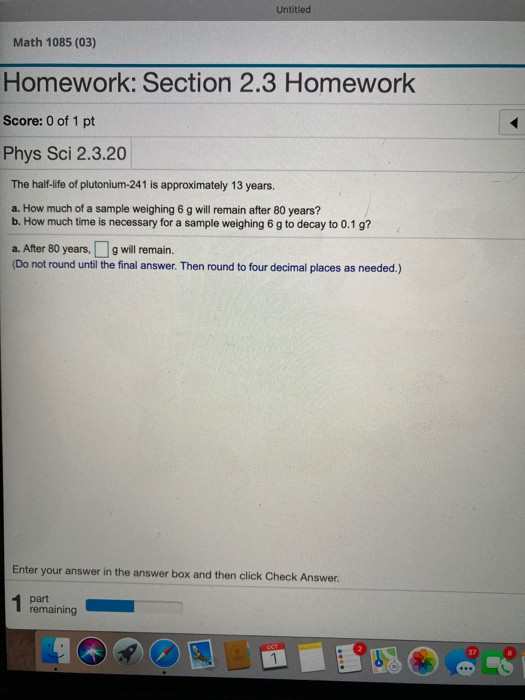 Solved Untitled Math 1085 (03) Homework: Section 2.3 | Chegg.com