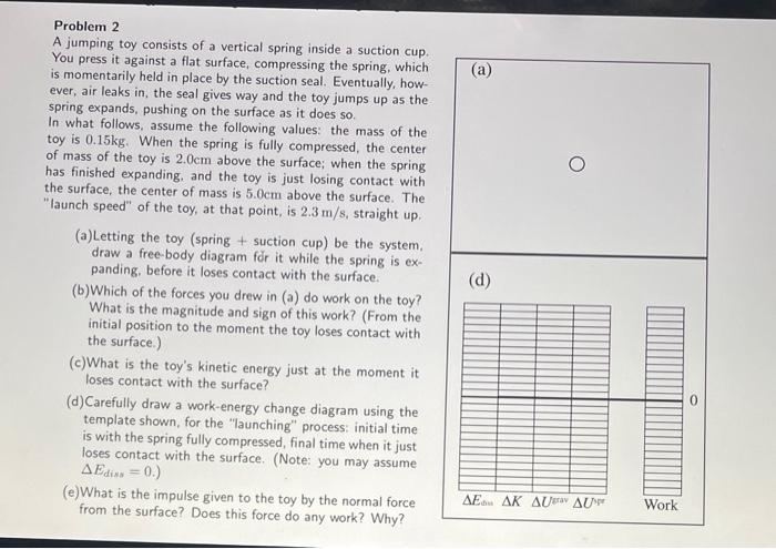 Solved A jumping toy consists of a vertical spring inside a | Chegg.com