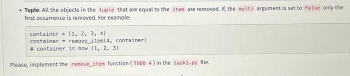Solved Vext, you are going to implement the remove_item | Chegg.com