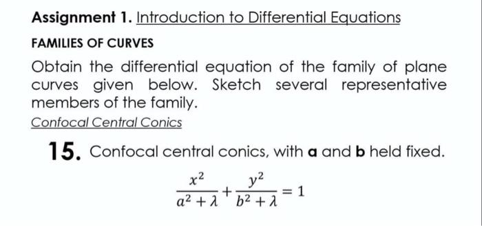 Solved Assignment 1. Introduction to Differential Equations | Chegg.com