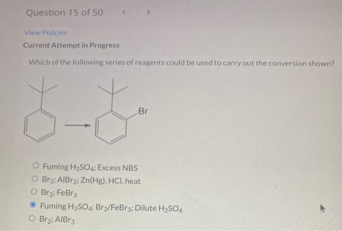 Solved Question 15 of 50 View Policies Current Attempt in | Chegg.com