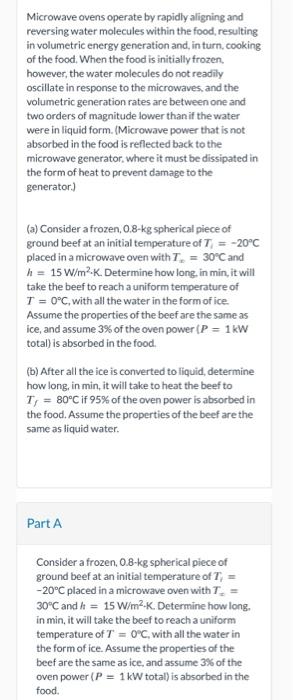 Solved Microwave ovens operate by rapidly aligning and | Chegg.com
