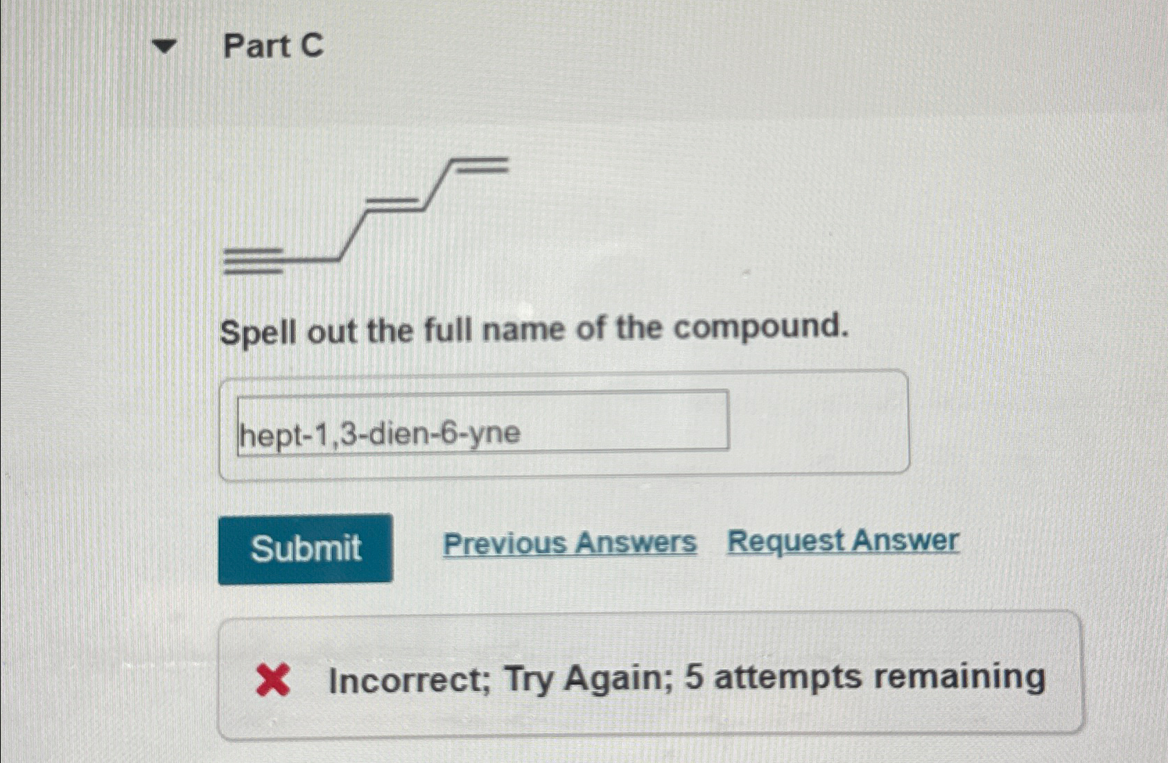 Solved Part CSpell out the full name of the | Chegg.com