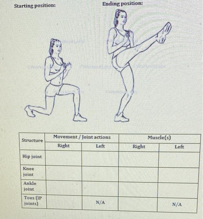 Starting position: Ending position: Structure | Chegg.com