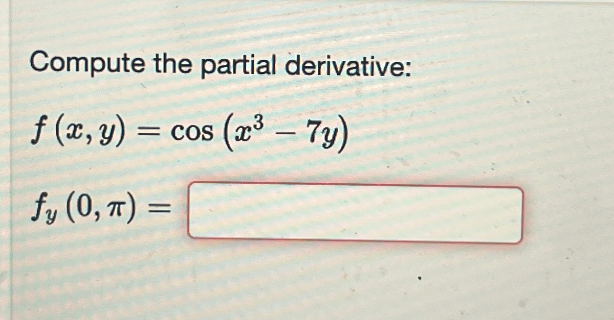 Solved Compute the partial | Chegg.com