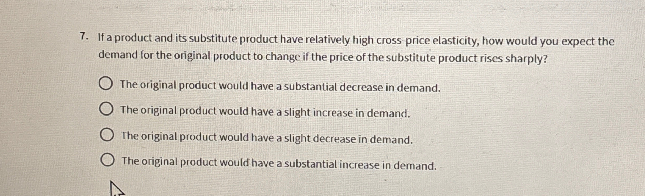 Solved If a product and its substitute product have | Chegg.com