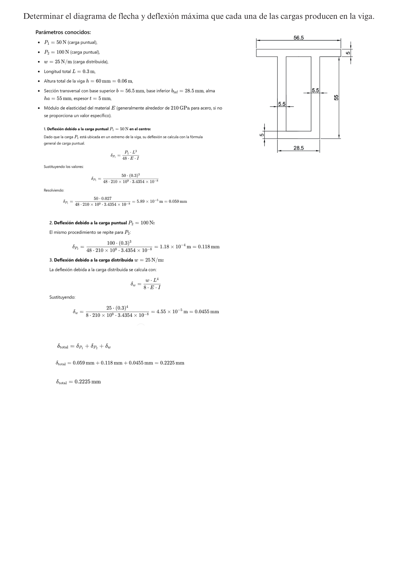 Solved Determinar el diagrama de flecha y deflexión máxima | Chegg.com