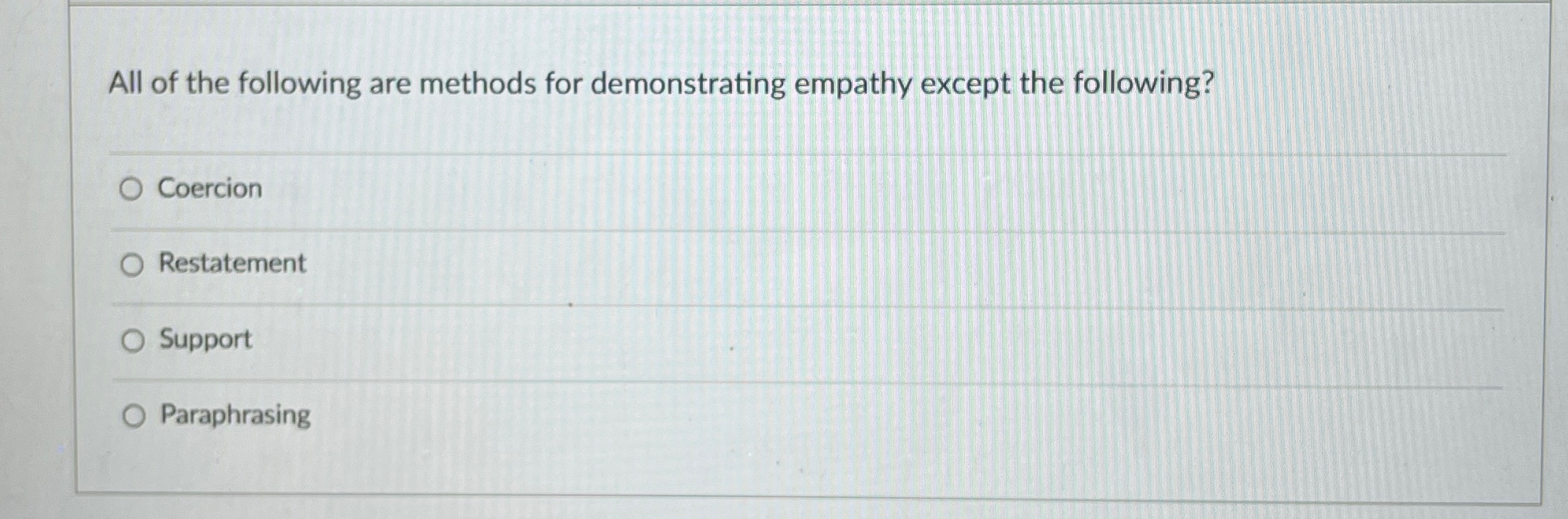 Solved All of the following are methods for demonstrating | Chegg.com
