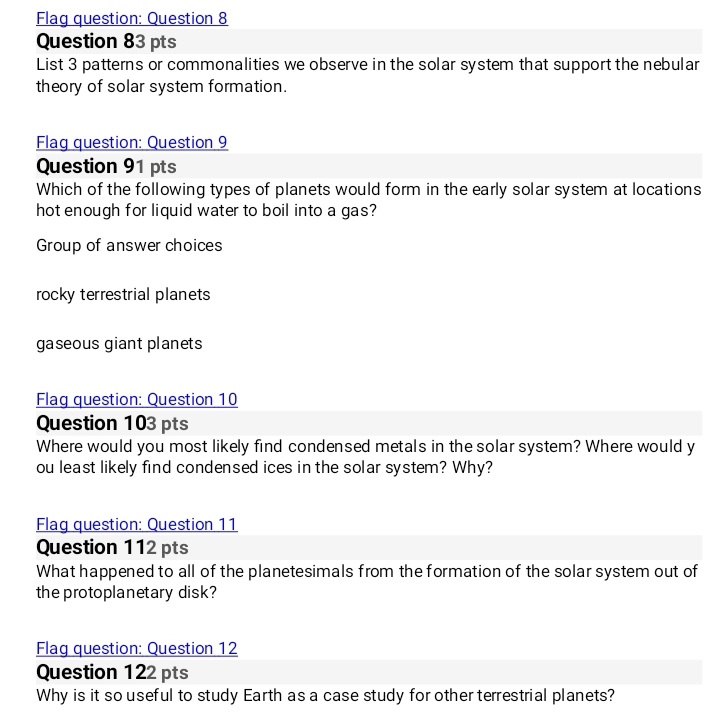 Solved Flag question: Question 8Question 83 ﻿ptsList 3 | Chegg.com