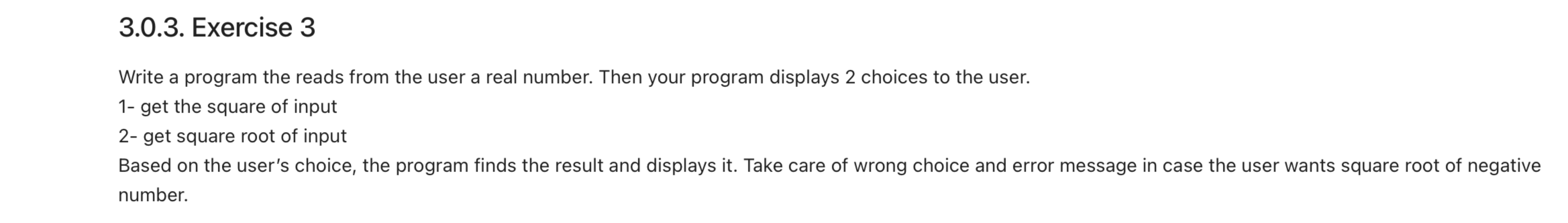 Solved 3.0.3. Exercise 3Write a program the reads from the | Chegg.com Solved 3.0.3. Exercise 3Write a program the reads from the | Chegg.com
