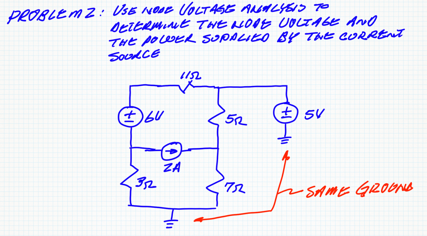 Solved PROBLEM 2: USE NODE VOLTAGE ANALYSIS TODETERMINE THE | Chegg.com Solved PROBLEM 2: USE NODE VOLTAGE ANALYSIS TODETERMINE THE | Chegg.com