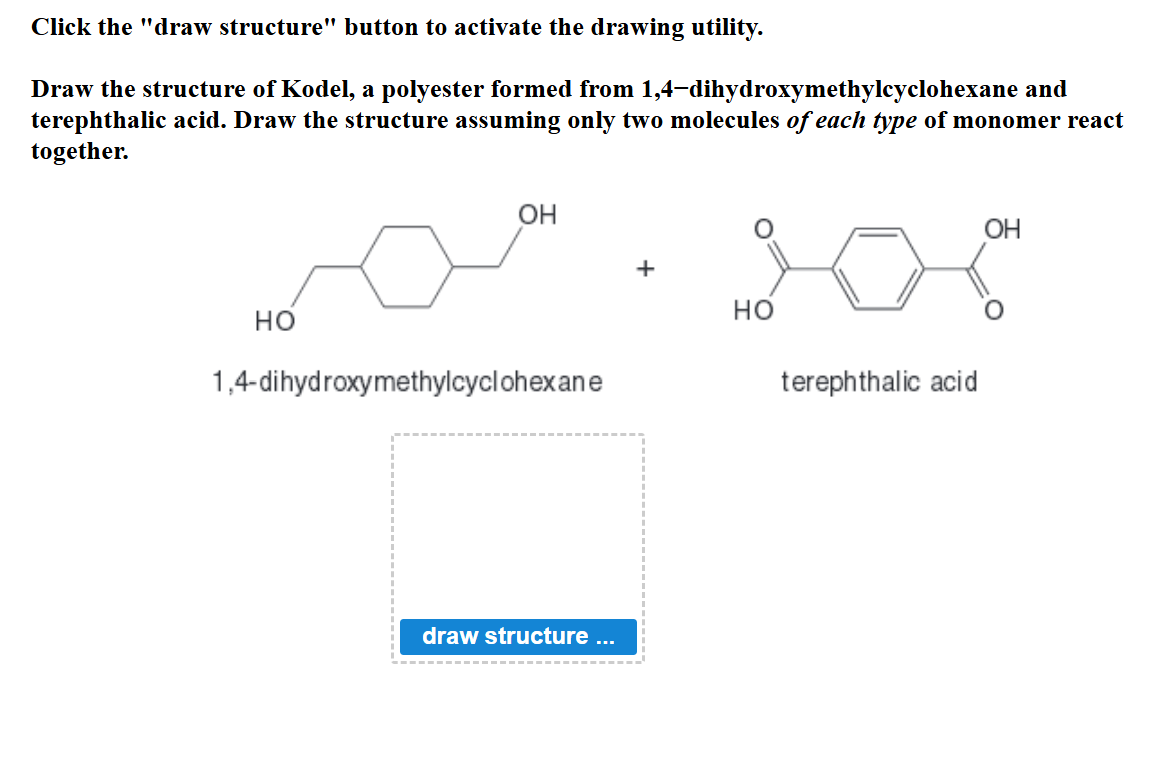 Solved Please help ﻿Click the "draw structure" button to | Chegg.com