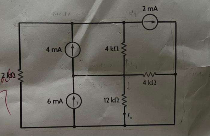 Solved find Io using loop analysis ans should be 0.44mA | Chegg.com