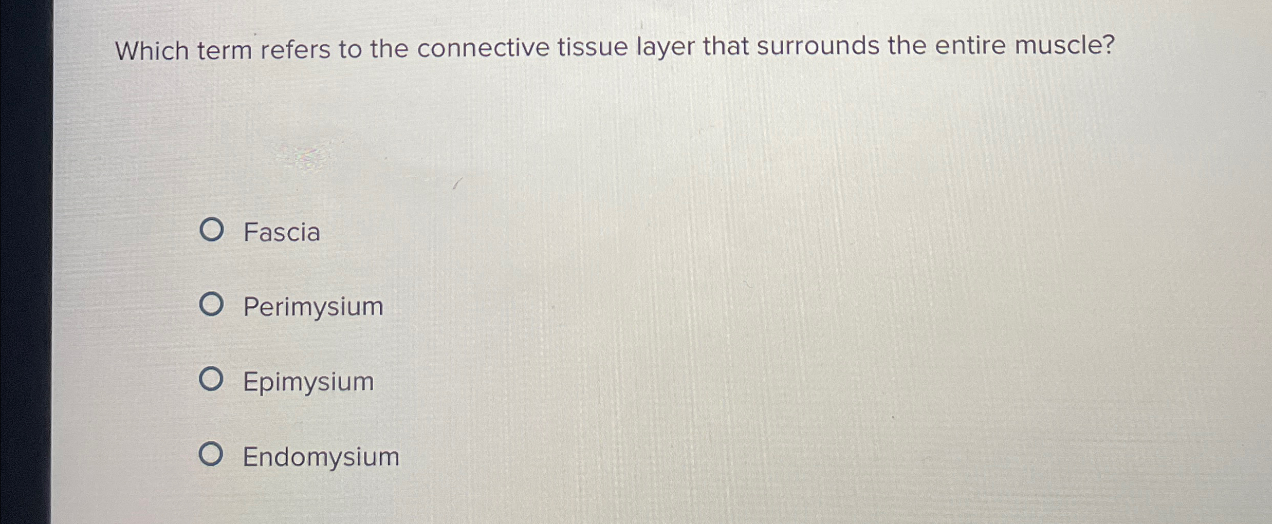 Solved Which term refers to the connective tissue layer that | Chegg.com