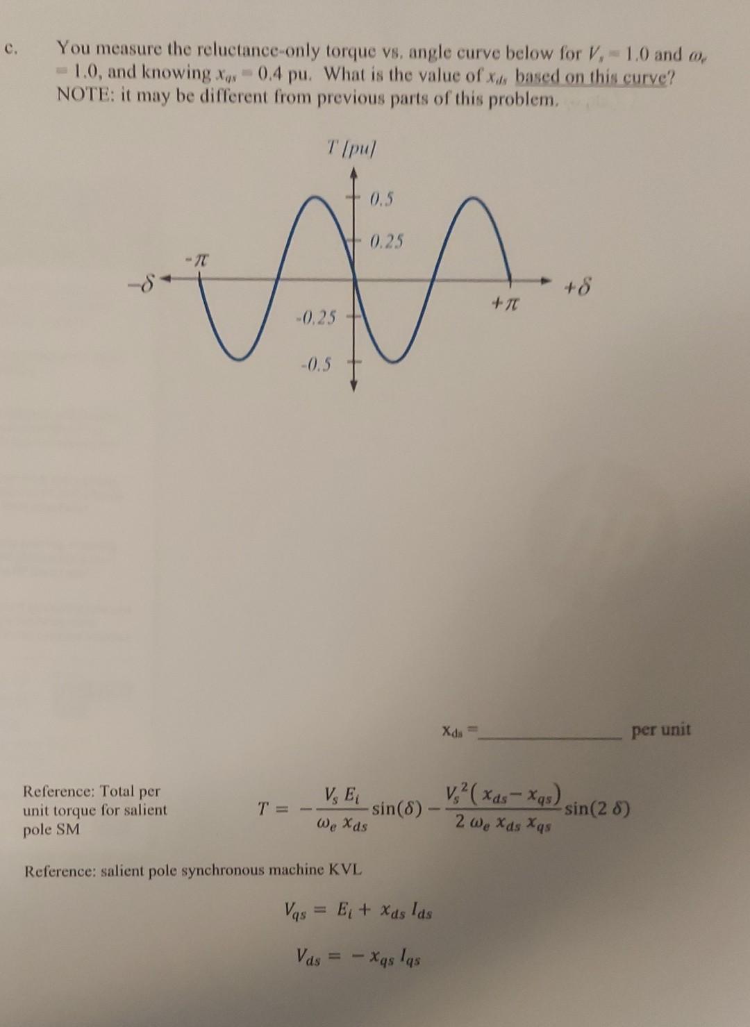 Solved Problem 4 Consider The Salient Pole Synchronous