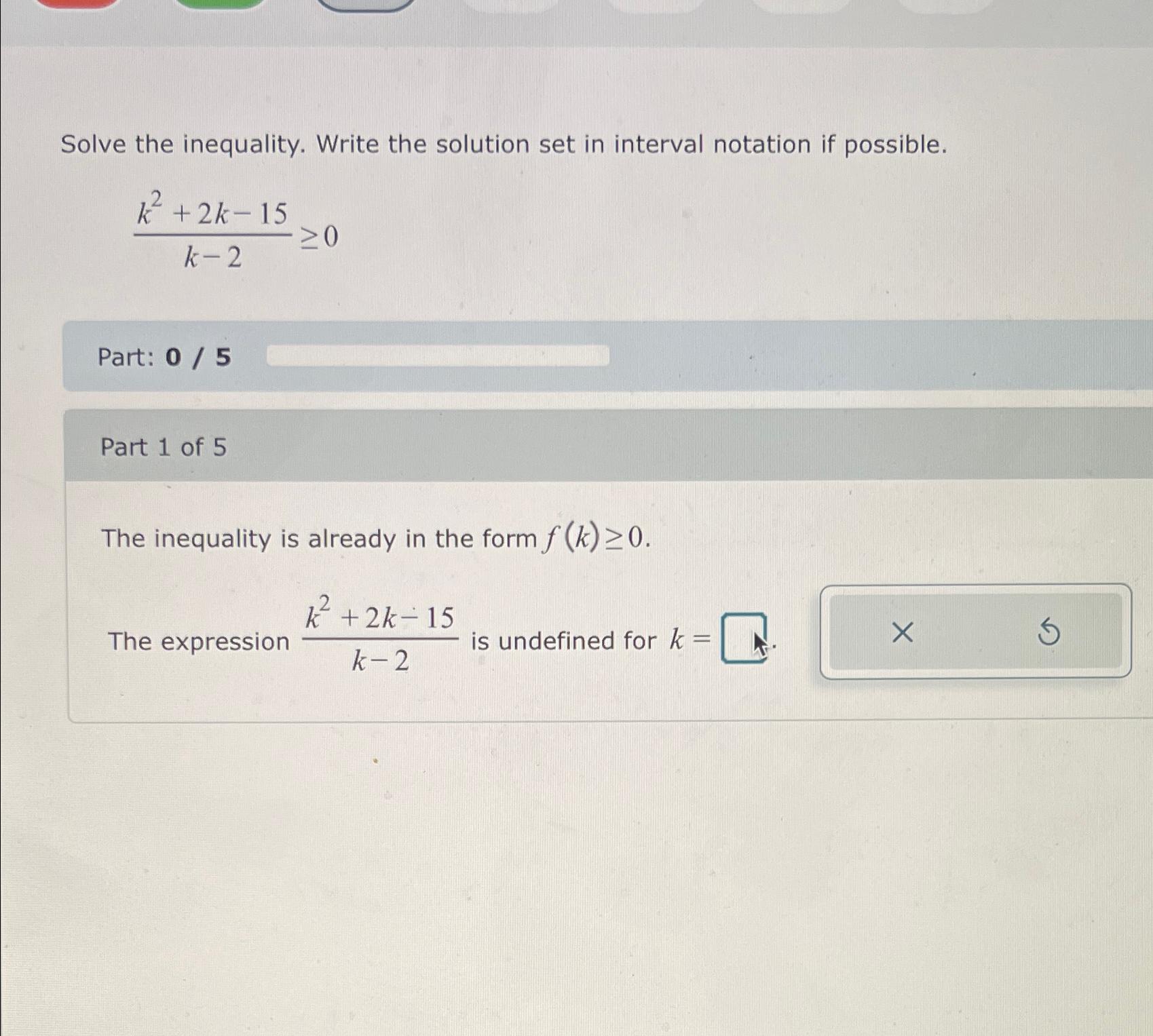 Solved Solve the inequality. Write the solution set in | Chegg.com