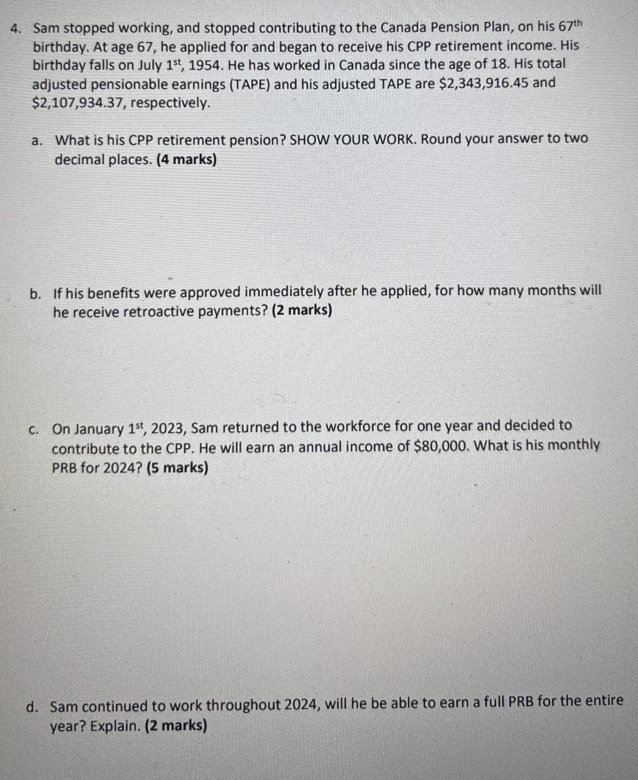 Solved Sam stopped working, and stopped contributing to the | Chegg.com