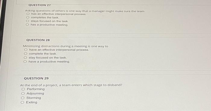 Solved Asking questions of others is one way that a | Chegg.com