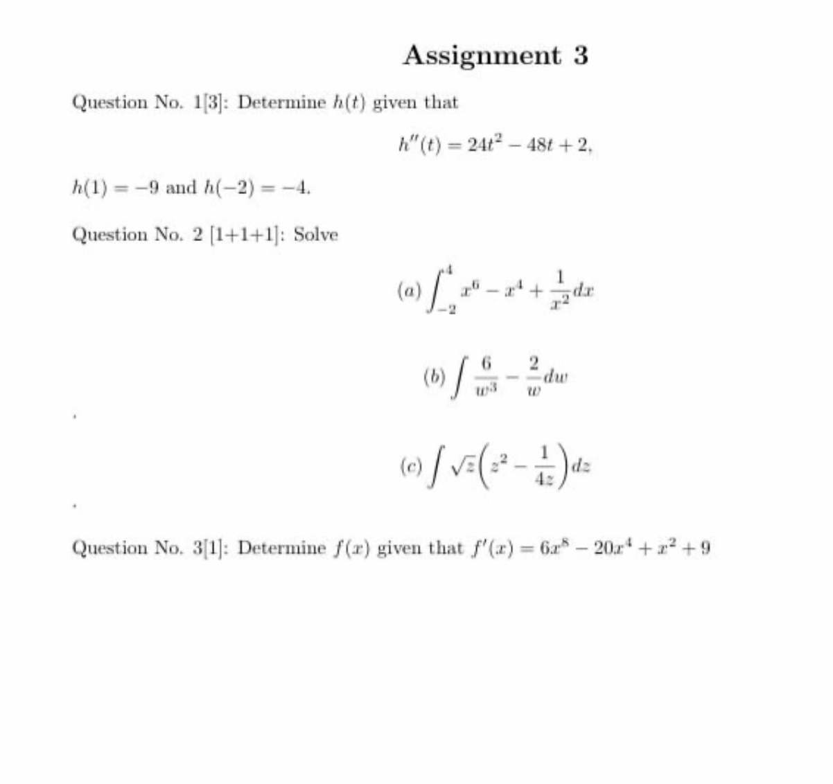 Solved Assignment 3Question No. 1[3]: Determine h(t) ﻿given | Chegg.com