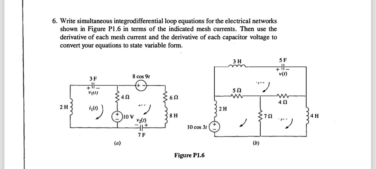 Solved 6. ﻿Write simultaneous integrodifferential loop | Chegg.com