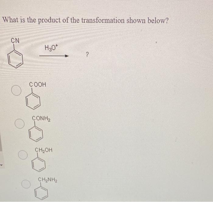 Solved What is the product of the transformation shown | Chegg.com