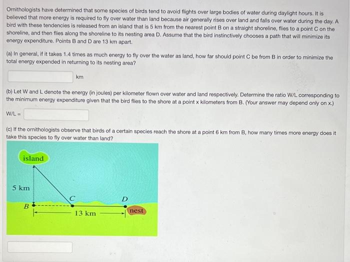 Solved Ornithologists have determined that some species of | Chegg.com