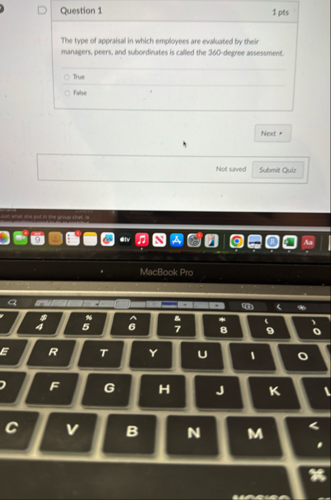 Solved Question 11 ﻿ptsThe type of appraisal in which | Chegg.com